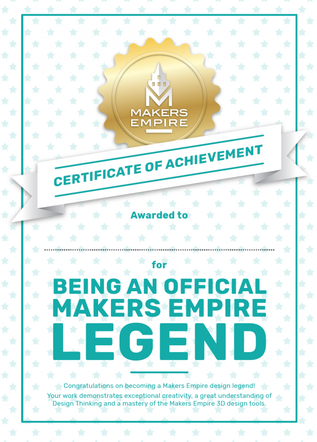 Merit Certificates For Students | Makers Empire